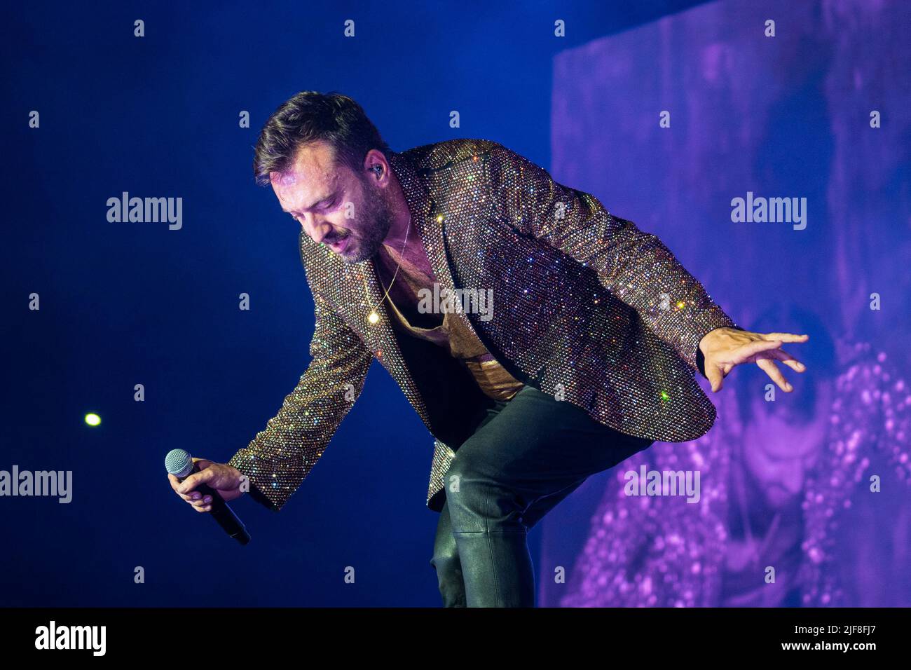 The Italian singer Cesare Cremonini performs live on stage at the ...