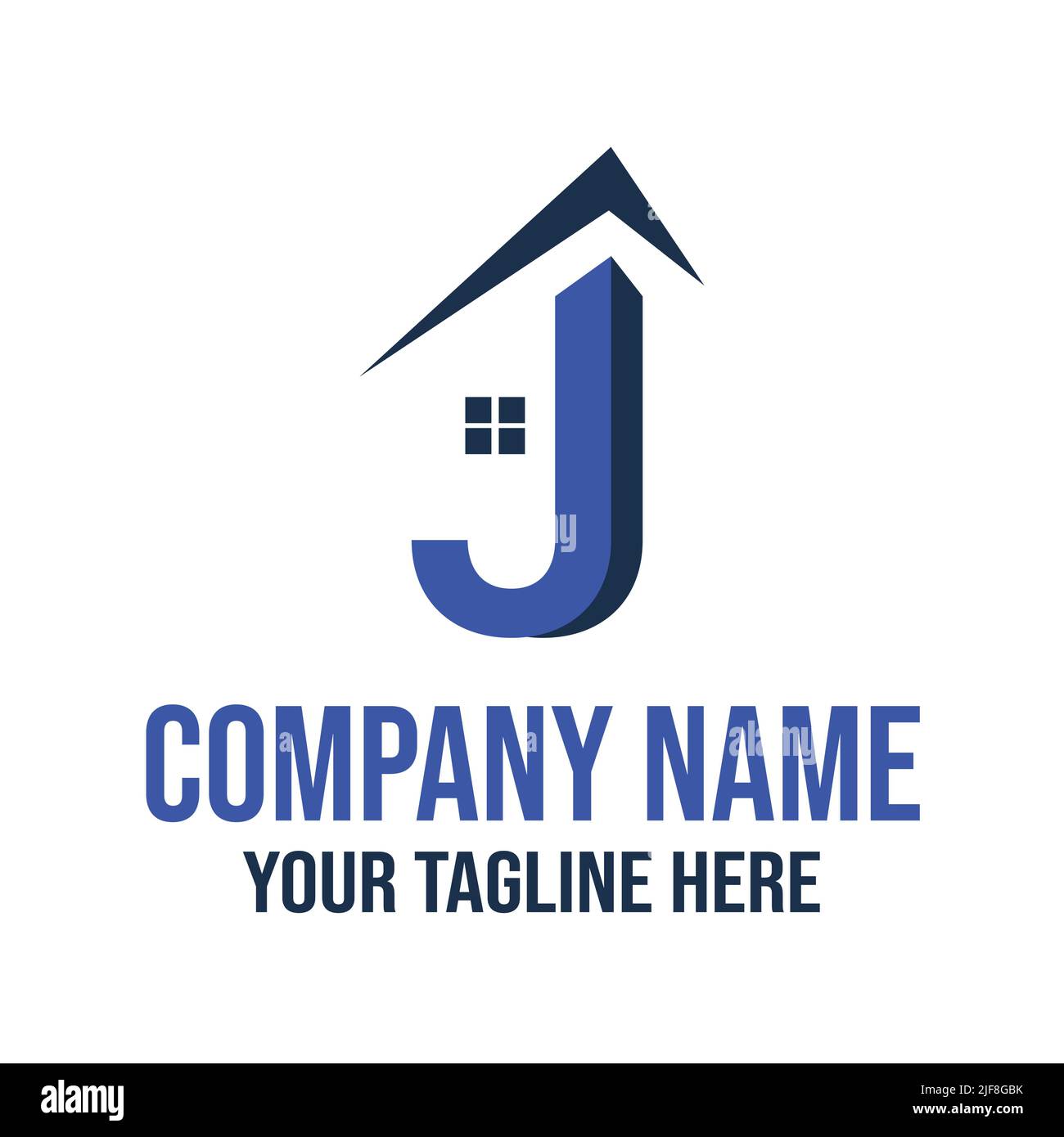 Home logo design letter J is designed to be a symbol or Icon of the ...