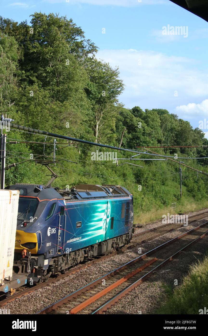 DRS liveried class 88 bi-mode electro-diesel loco 88010 Aurora near ...