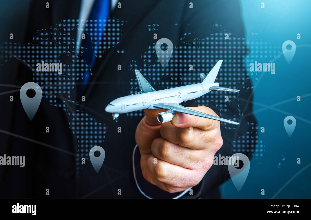Civil aviation and commercial airlines. Travel and business trips ...