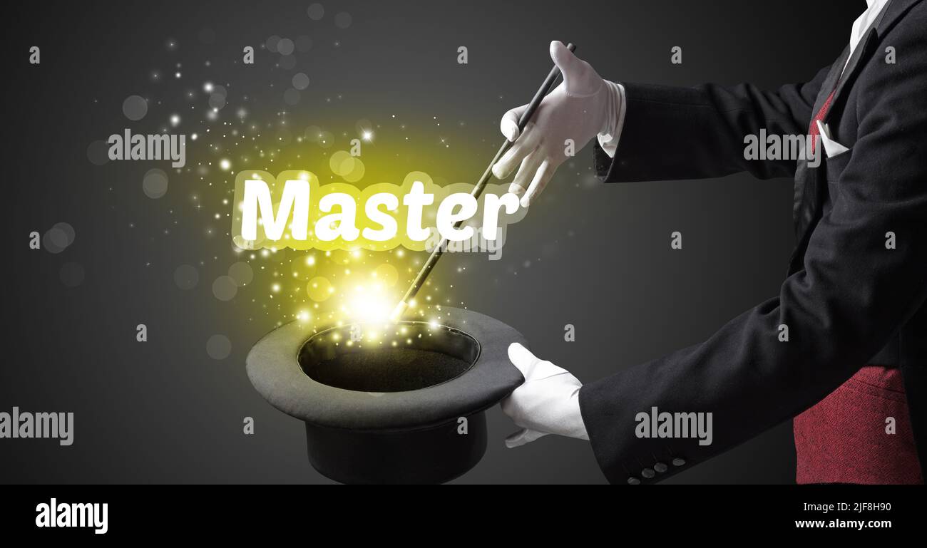 Illusionist is showing magic trick Stock Photo - Alamy