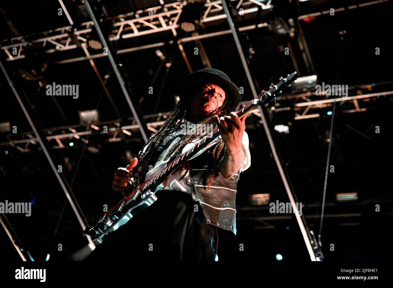 Cass Lewis performing on stage during the Music Concert Skunk Anansie ...