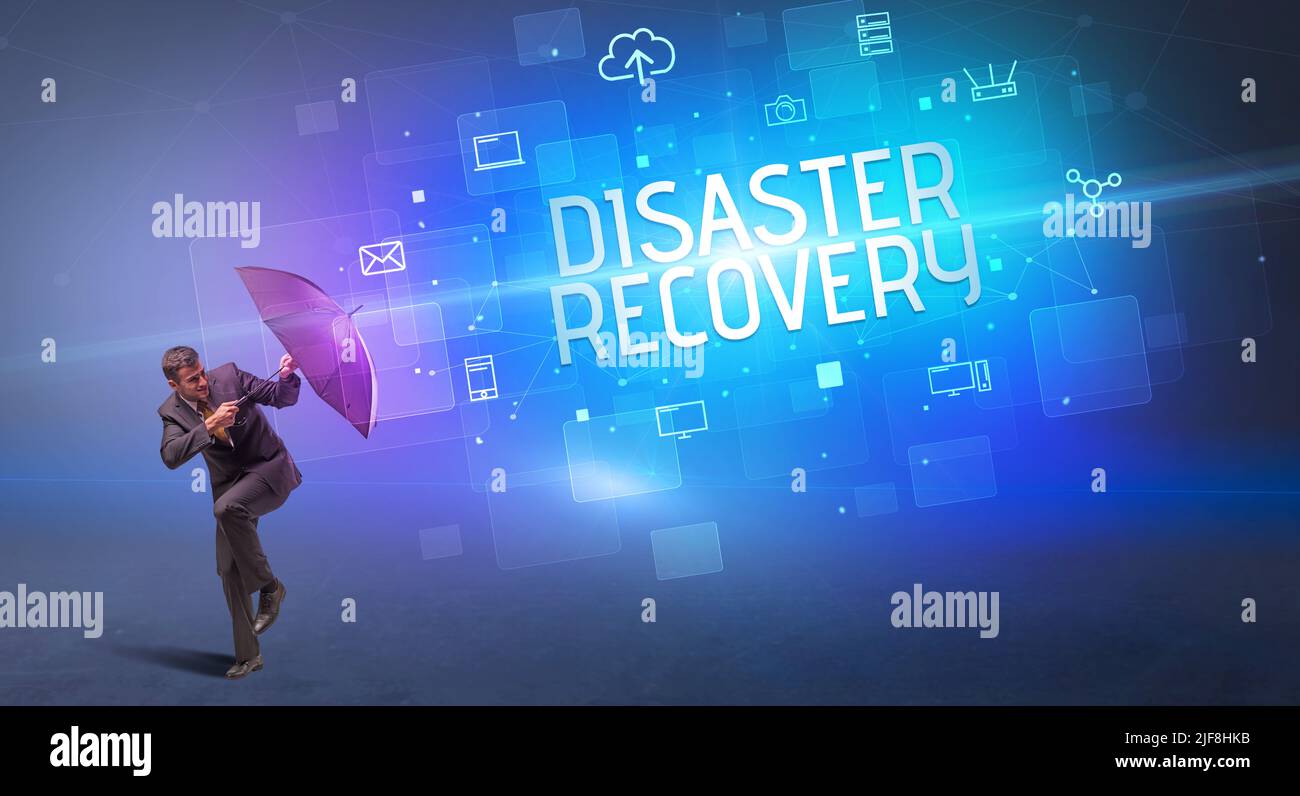 defending with umbrella from cyber attack Stock Photo - Alamy