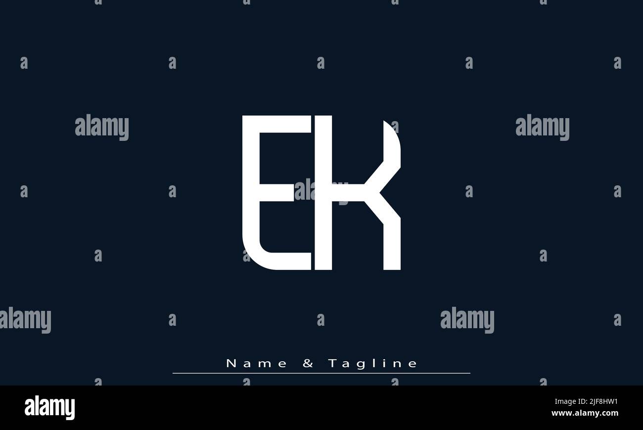 Alphabet letters Initials Monogram logo EK , KE Stock Vector Image ...