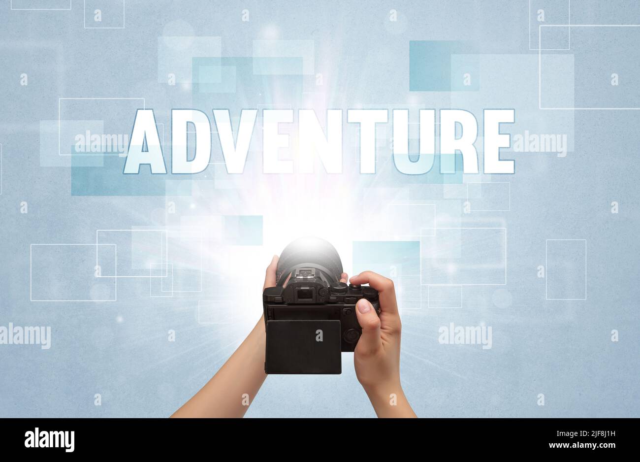 hand holding digital camera, traveling concept Stock Photo - Alamy
