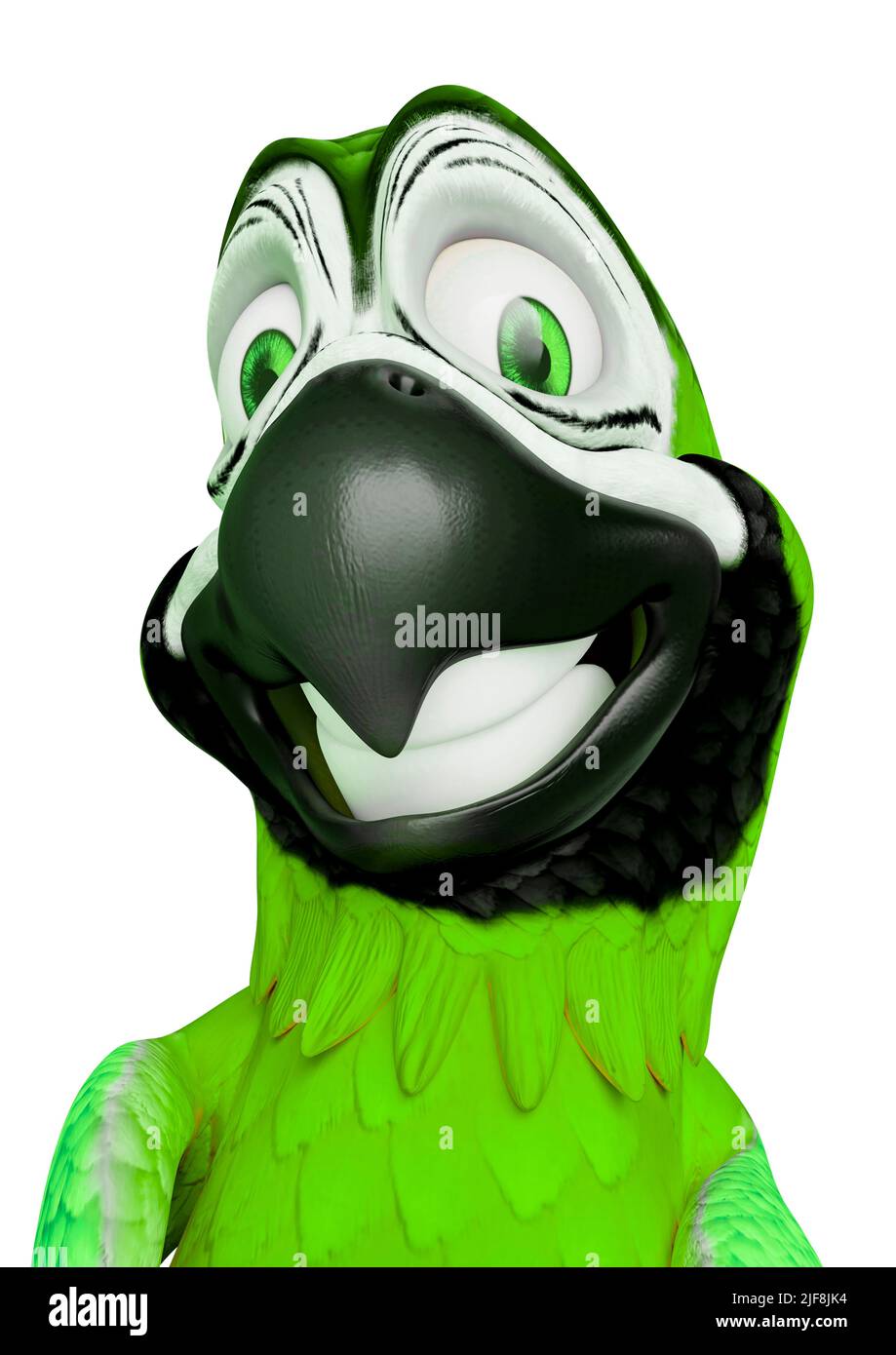parrot cartoon doing a goofy face. This guy in clipping path is very ...