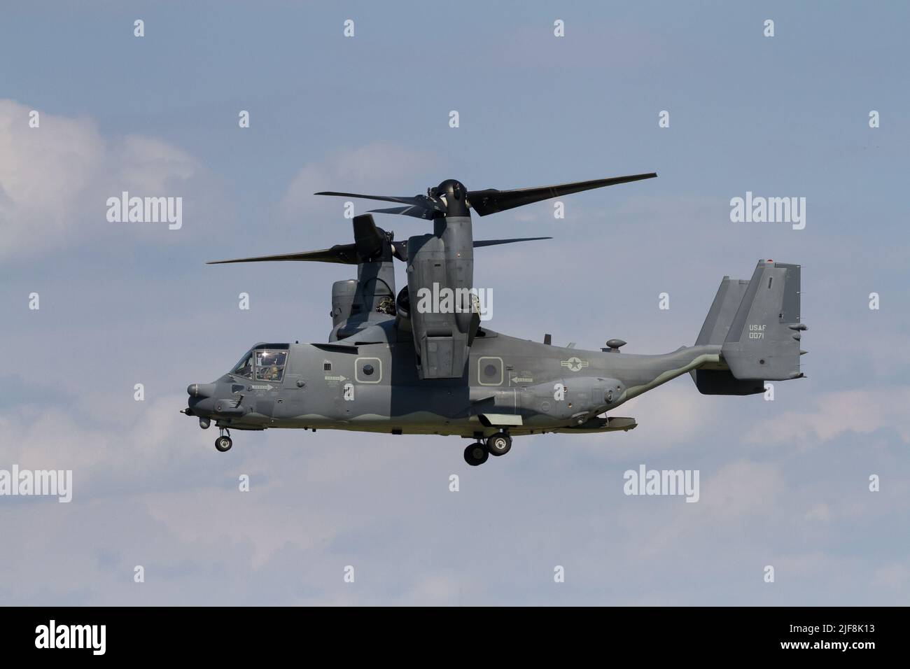 A Bell Boeing CV-22B Osprey tilt-rotor aircraft of the United States ...