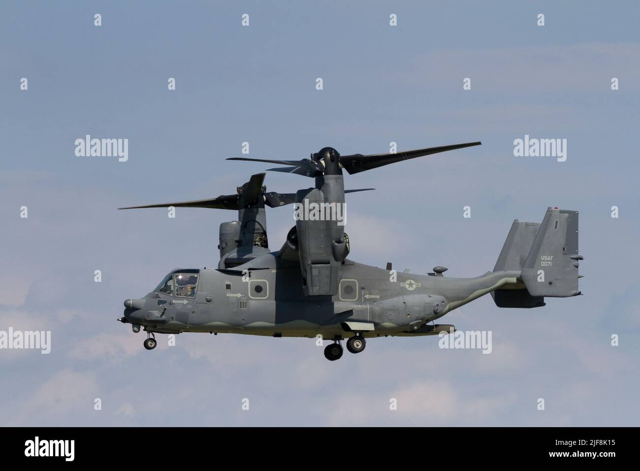 A Bell Boeing CV-22B Osprey tilt-rotor aircraft of the United States ...