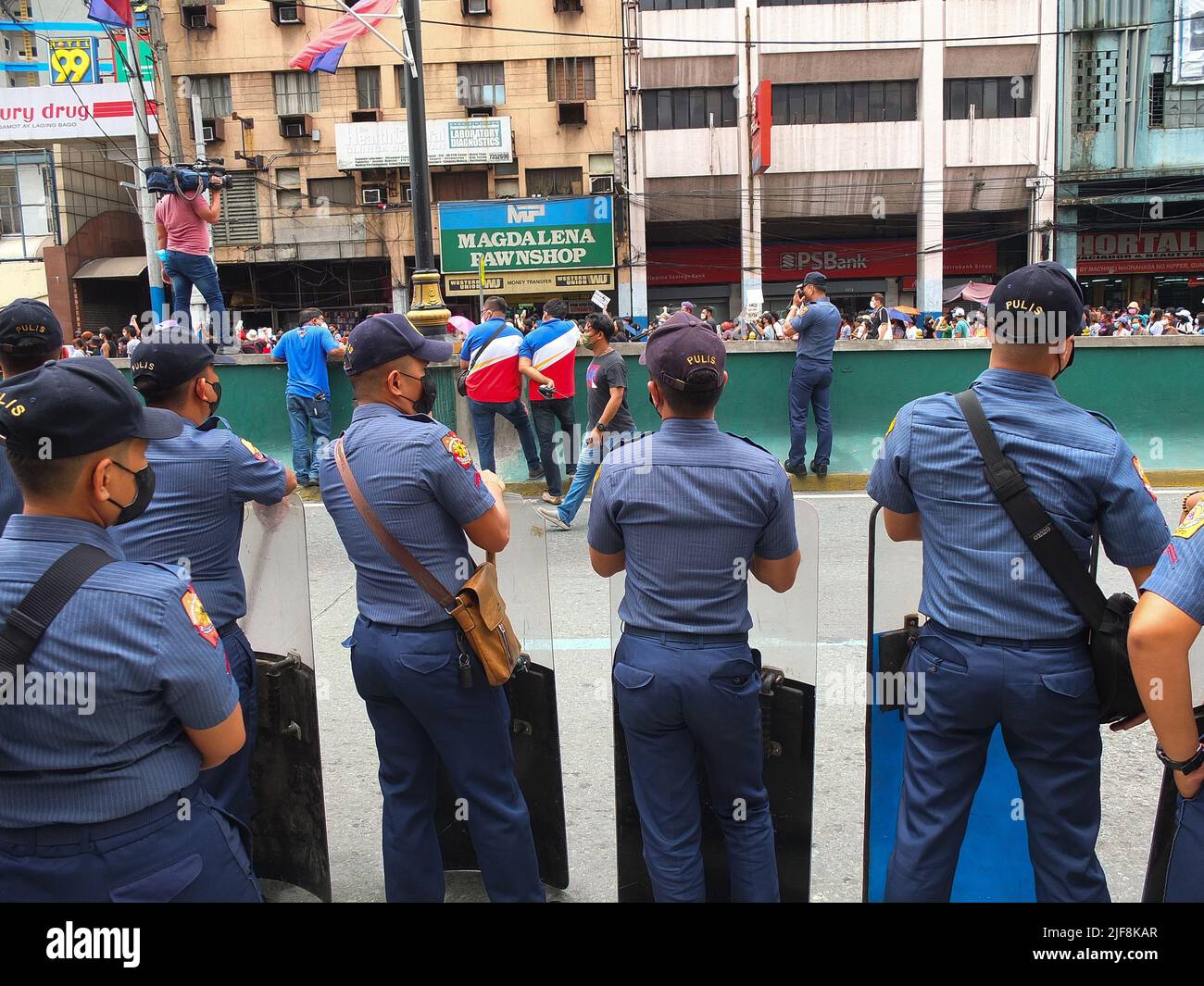 Manila, Philippines. 30th June, 2022. Members of the Civil Disturbance ...
