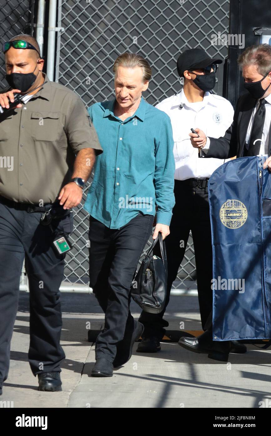 Hannah Waddingham and Bill Maher seen at Jimmy Kimmel Live in Hollywood ...