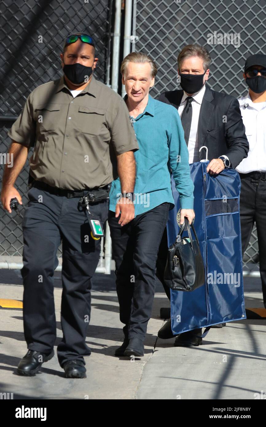 Hannah Waddingham and Bill Maher seen at Jimmy Kimmel Live in Hollywood ...