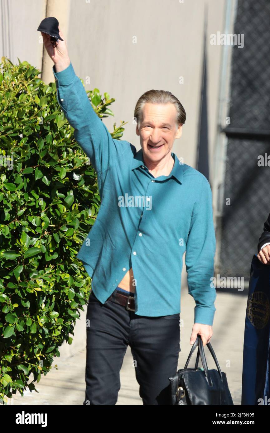 Hannah Waddingham and Bill Maher seen at Jimmy Kimmel Live in Hollywood ...