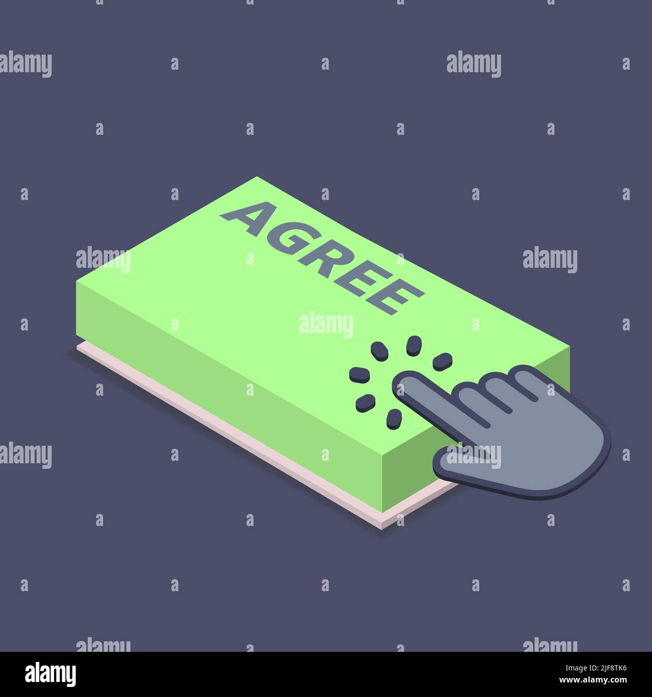 Agreement button sign key Stock Vector Images - Alamy