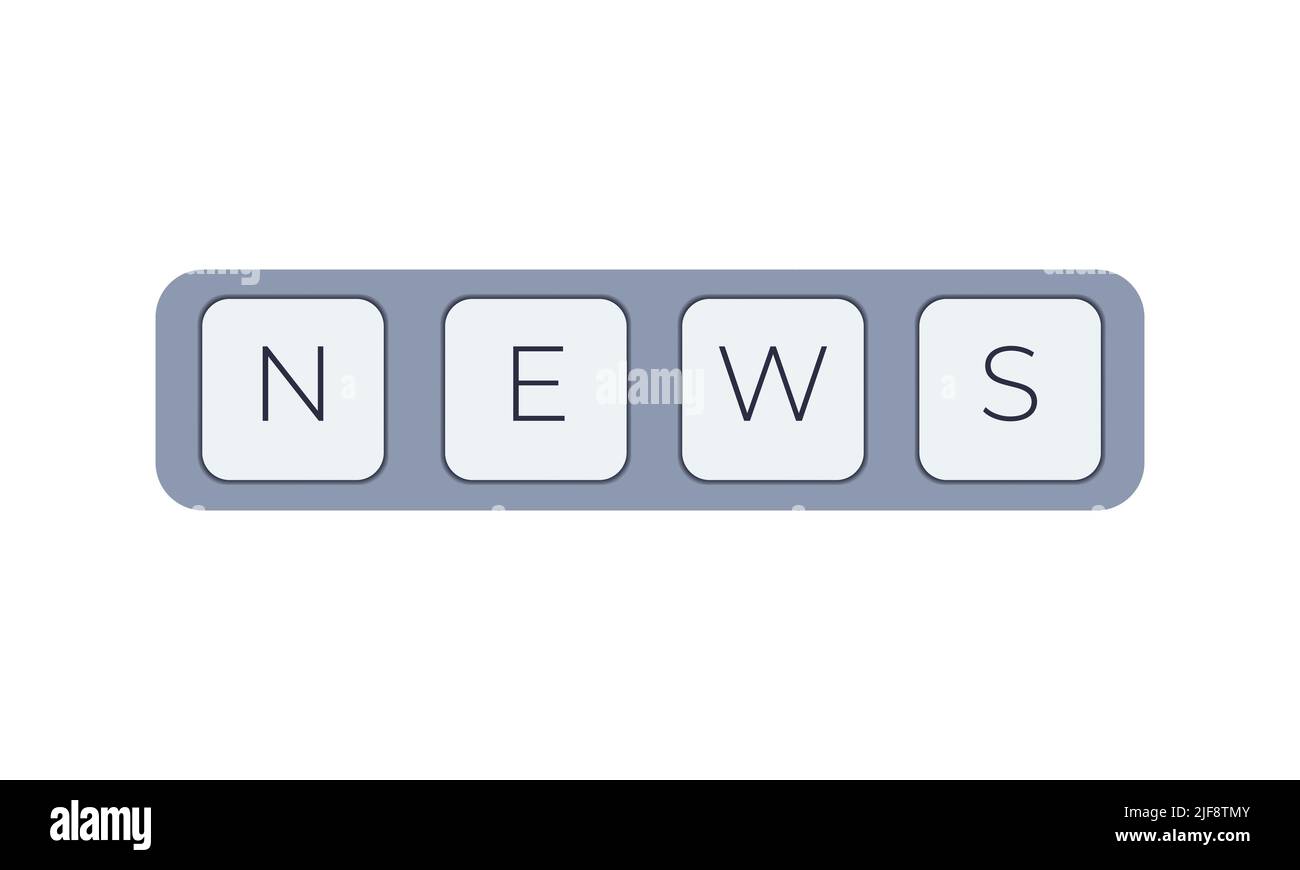 Computer keyboard key with key news. Keyboard keys icon button Stock Vector Image & Art - Alamy