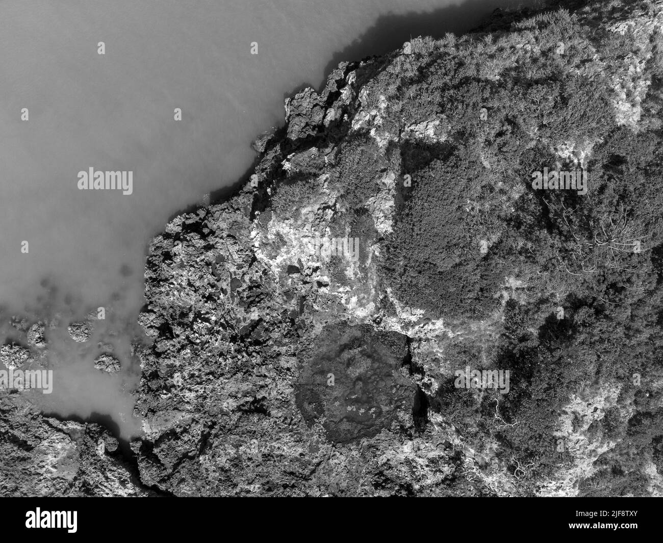 Drone view looking down onto Wedge Island Cape Hillsborough Australia ...