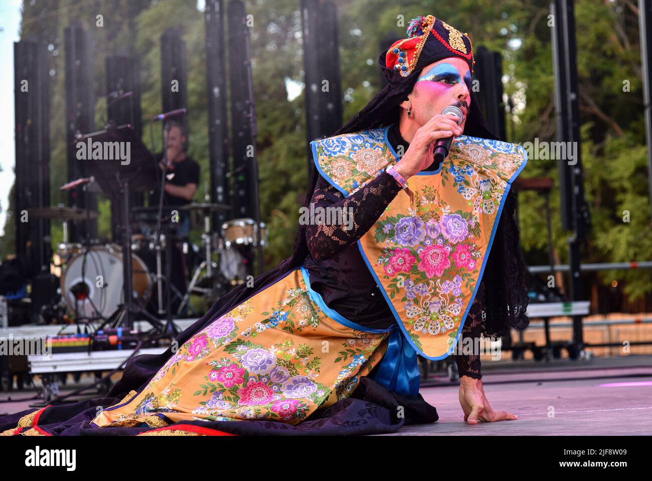 The Spanish singer Rodrigo Cuevas seen during his performance at the ...