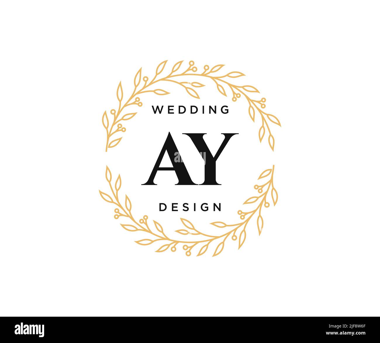 AY Initials letter Wedding monogram logos collection, hand drawn modern ...