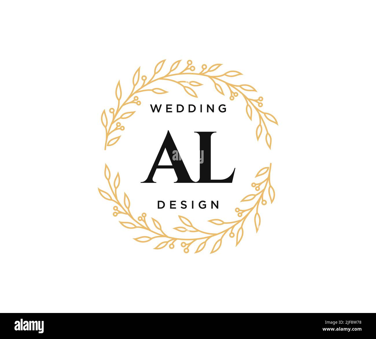 AL Initials letter Wedding monogram logos collection, hand drawn modern ...