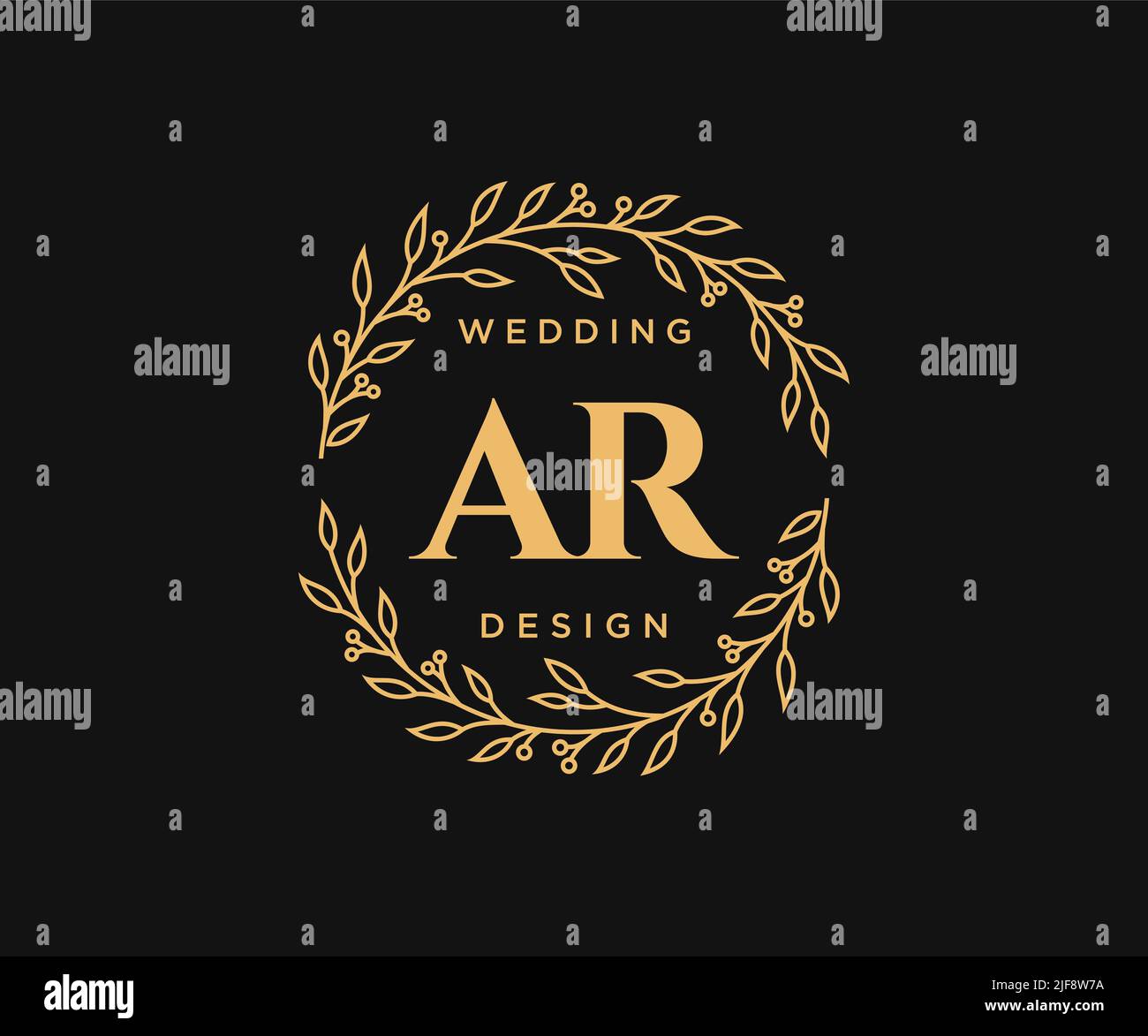 AR Initials letter Wedding monogram logos collection, hand drawn modern ...