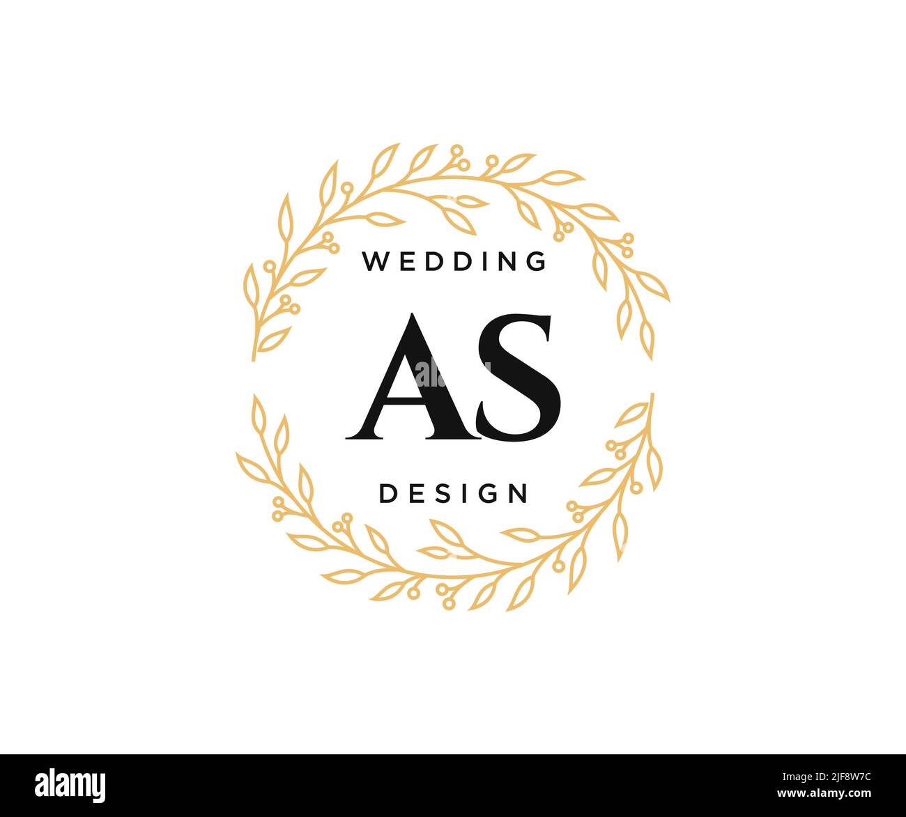 AS Initials letter Wedding monogram logos collection, hand drawn modern ...