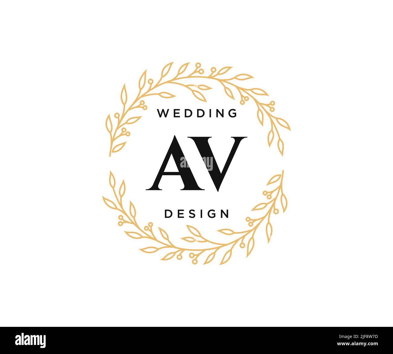 AV Initials letter Wedding monogram logos collection, hand drawn modern ...