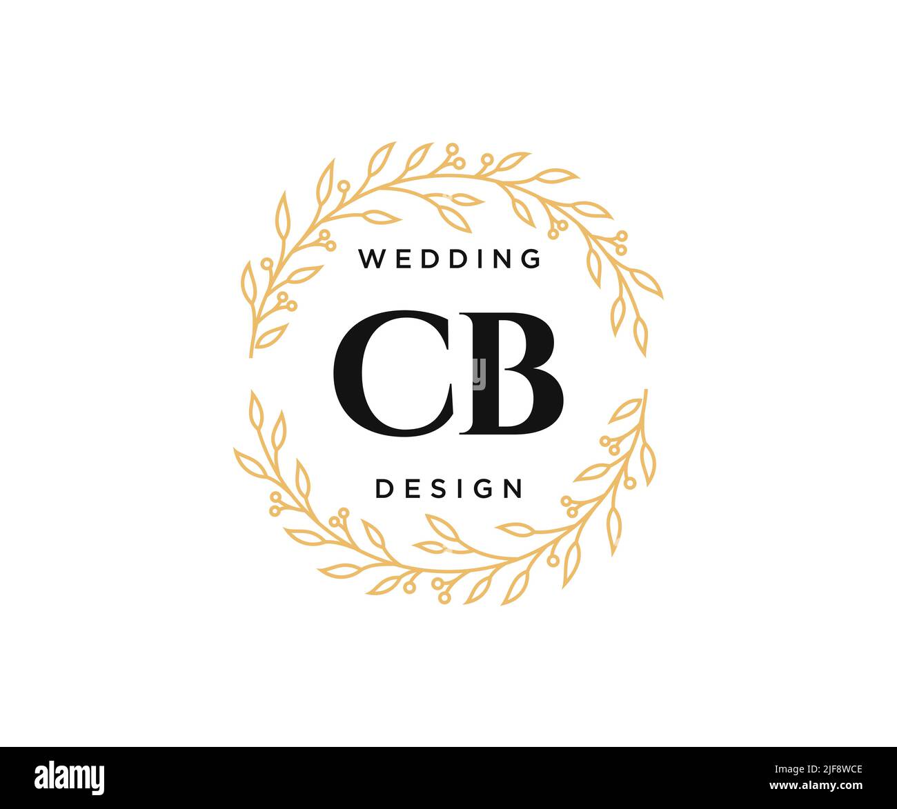 CB Initials letter Wedding monogram logos collection, hand drawn modern ...