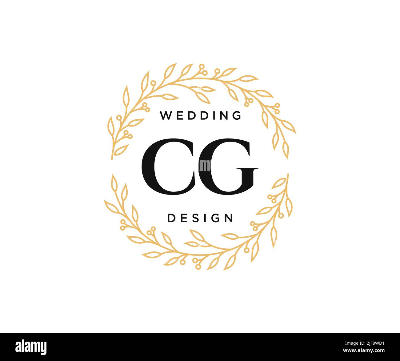 CG Initials letter Wedding monogram logos collection, hand drawn modern minimalistic and floral ...