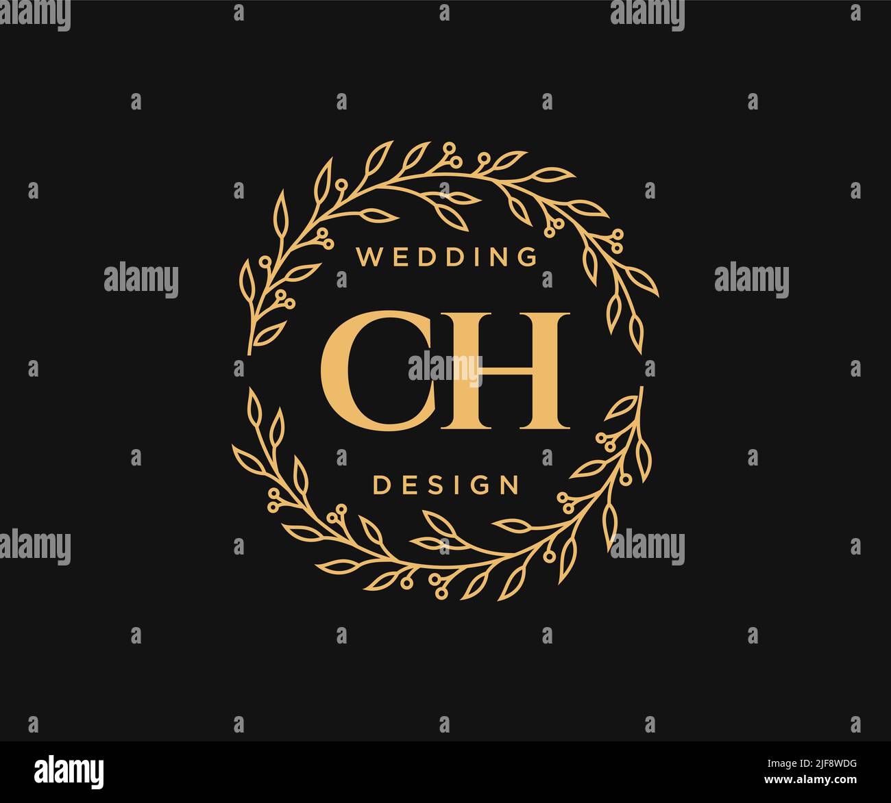 CH Initials letter Wedding monogram logos collection, hand drawn modern ...