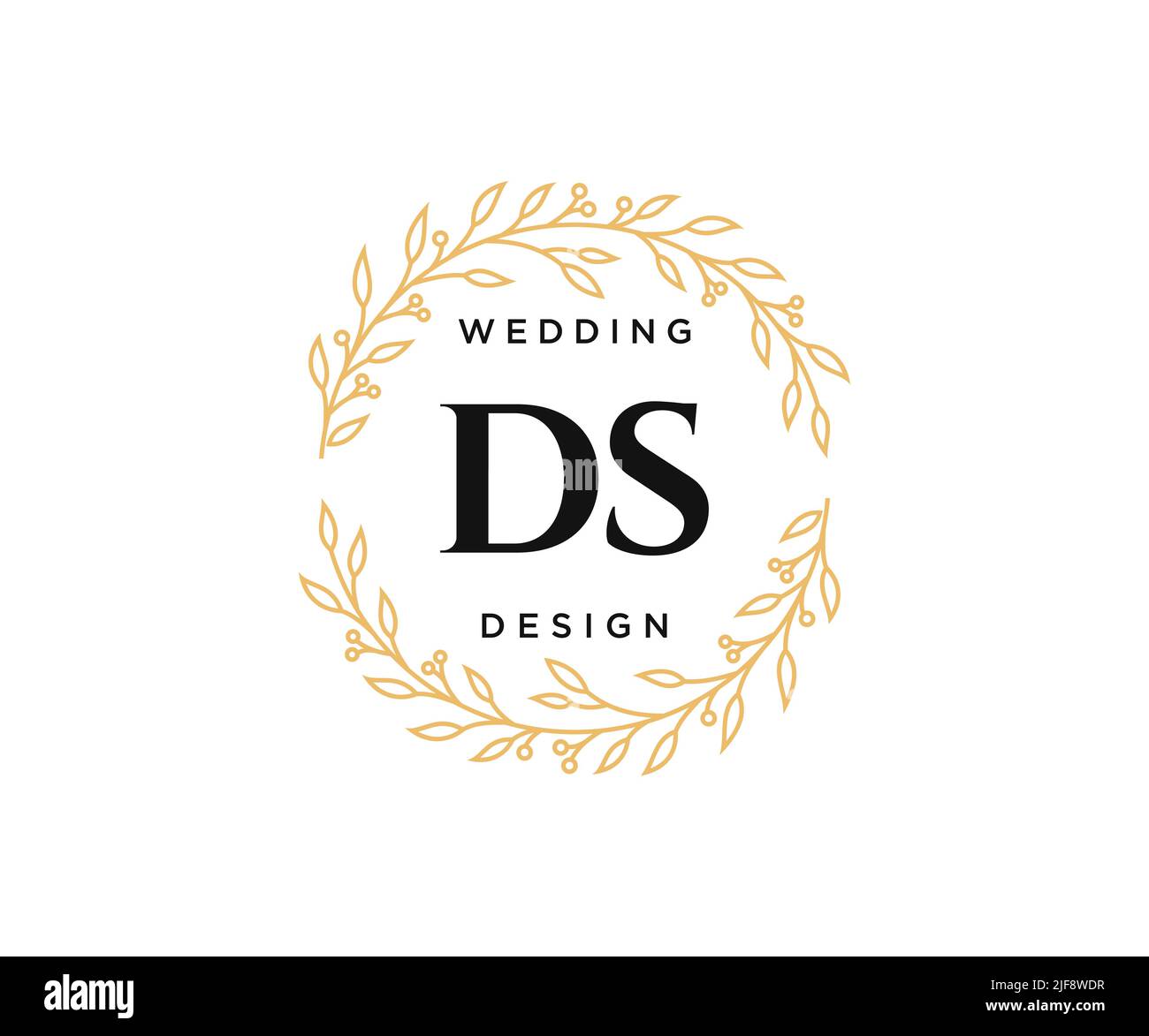 DS Initials letter Wedding monogram logos collection, hand drawn modern ...