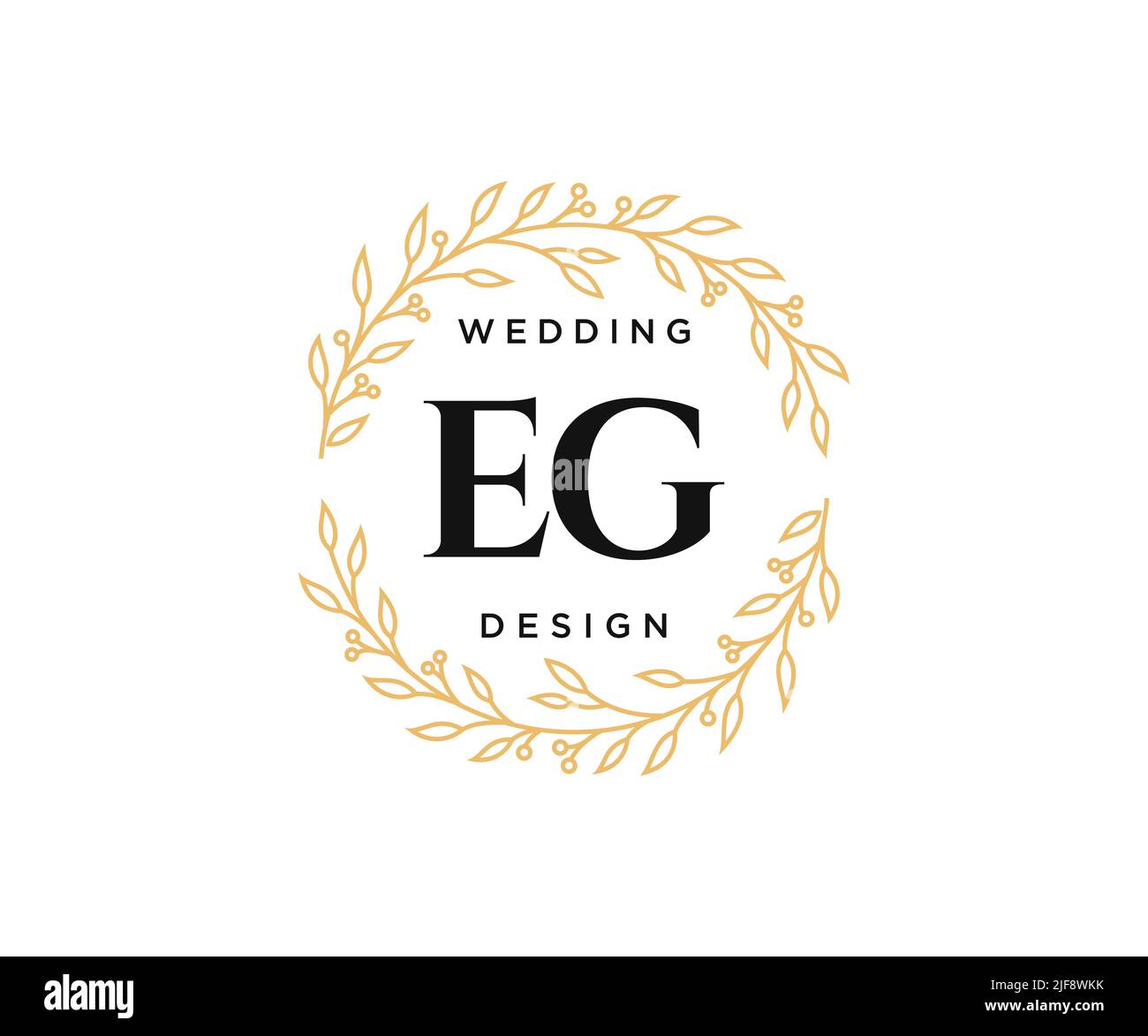 EG Initials letter Wedding monogram logos collection, hand drawn modern ...