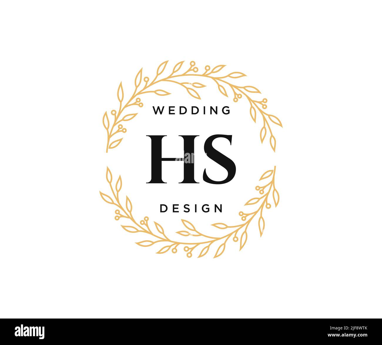 HS Initials letter Wedding monogram logos collection, hand drawn modern ...