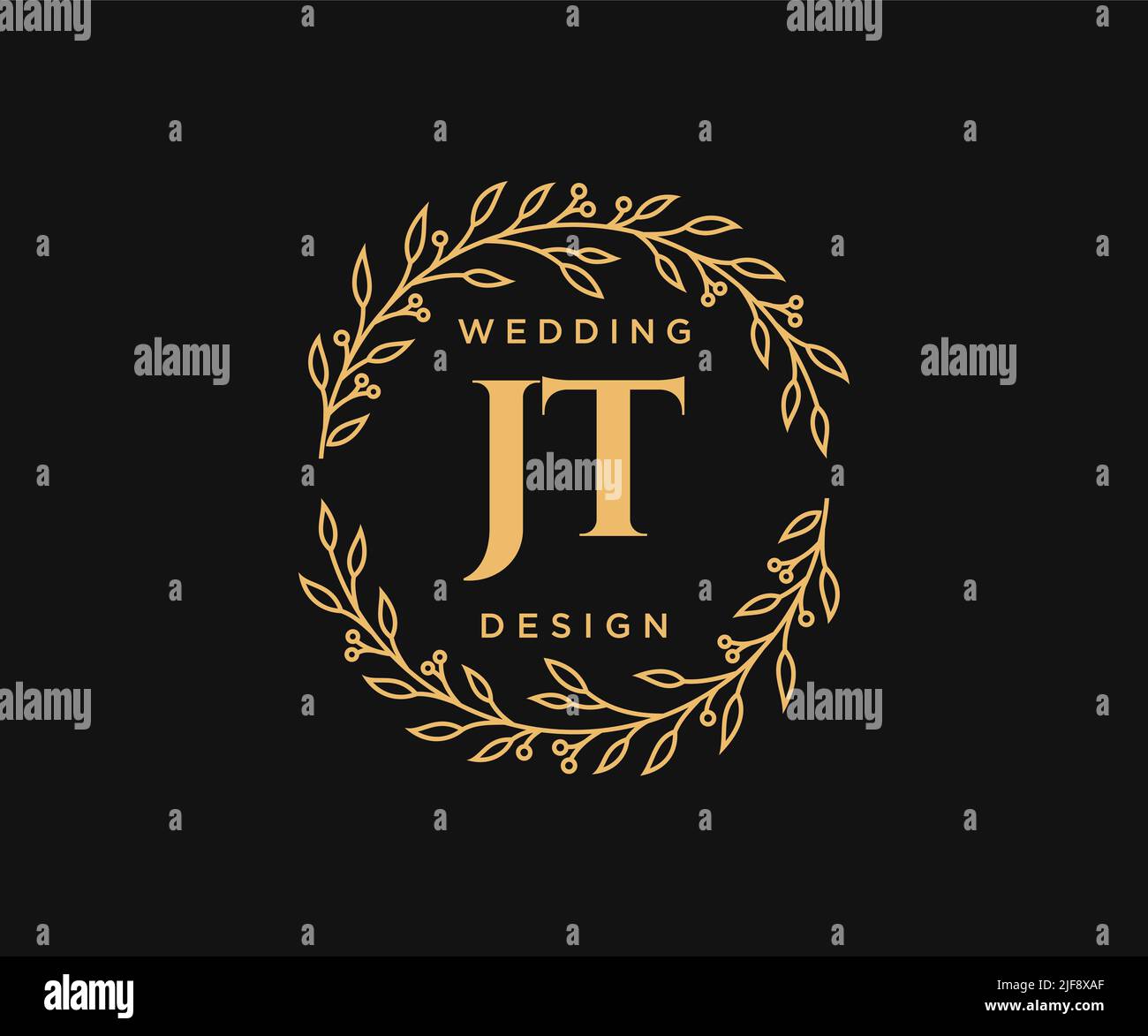 JT Initials letter Wedding monogram logos collection, hand drawn modern ...