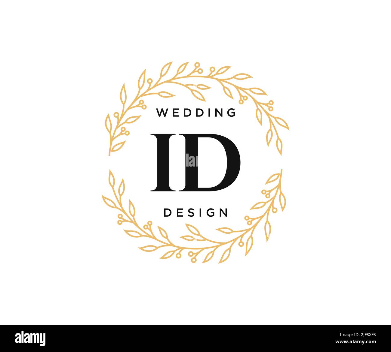 ID Initials letter Wedding monogram logos collection, hand drawn modern ...