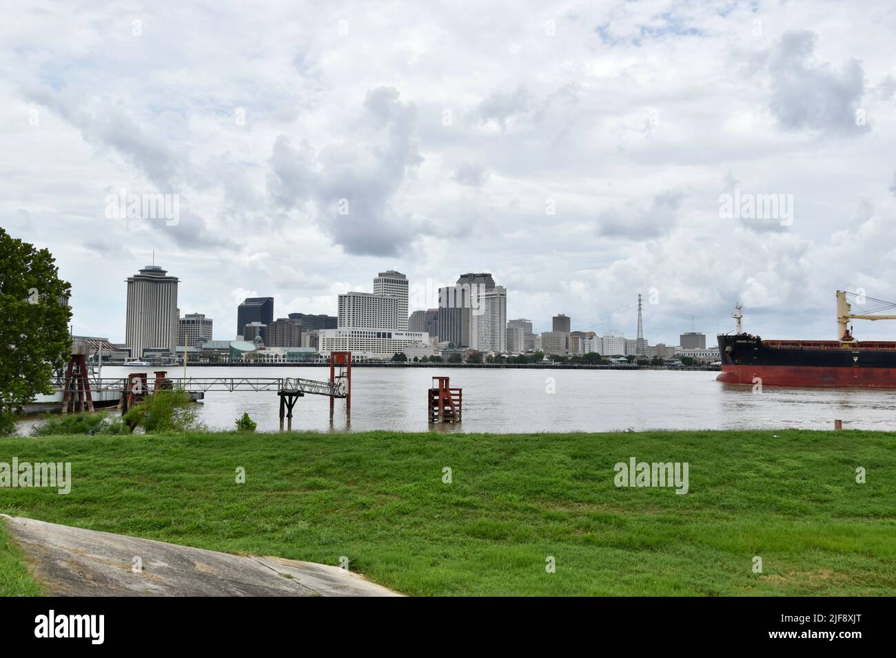 The City of New Orleans as seen across from the Crescent curve of the ...
