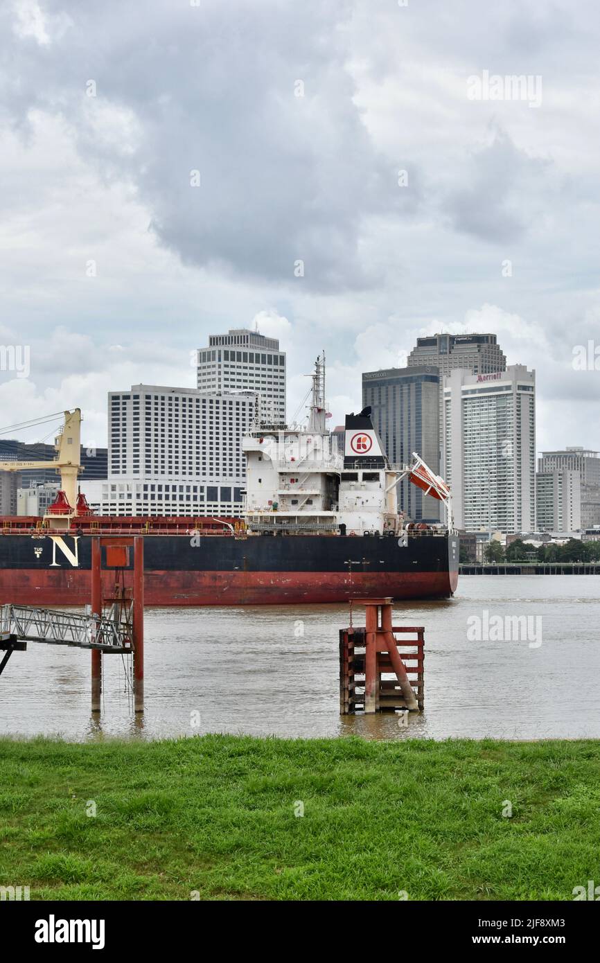 The City of New Orleans as seen across from the Crescent curve of the ...