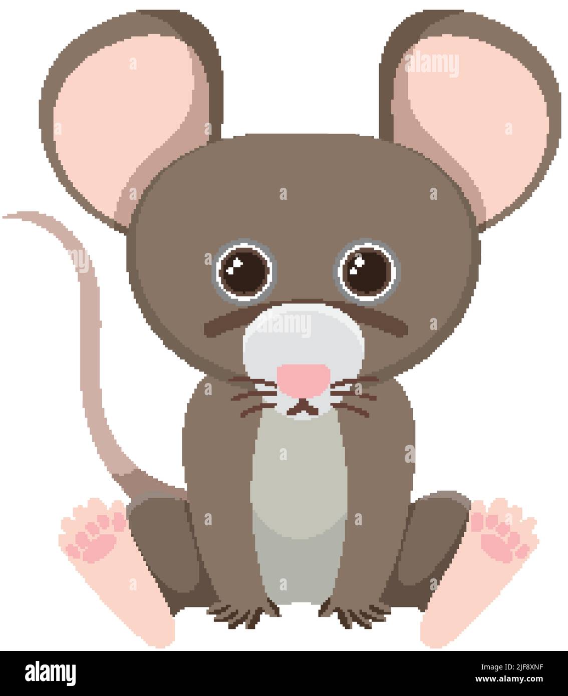 Cute mouse in flat style isolated illustration Stock Vector Image & Art ...