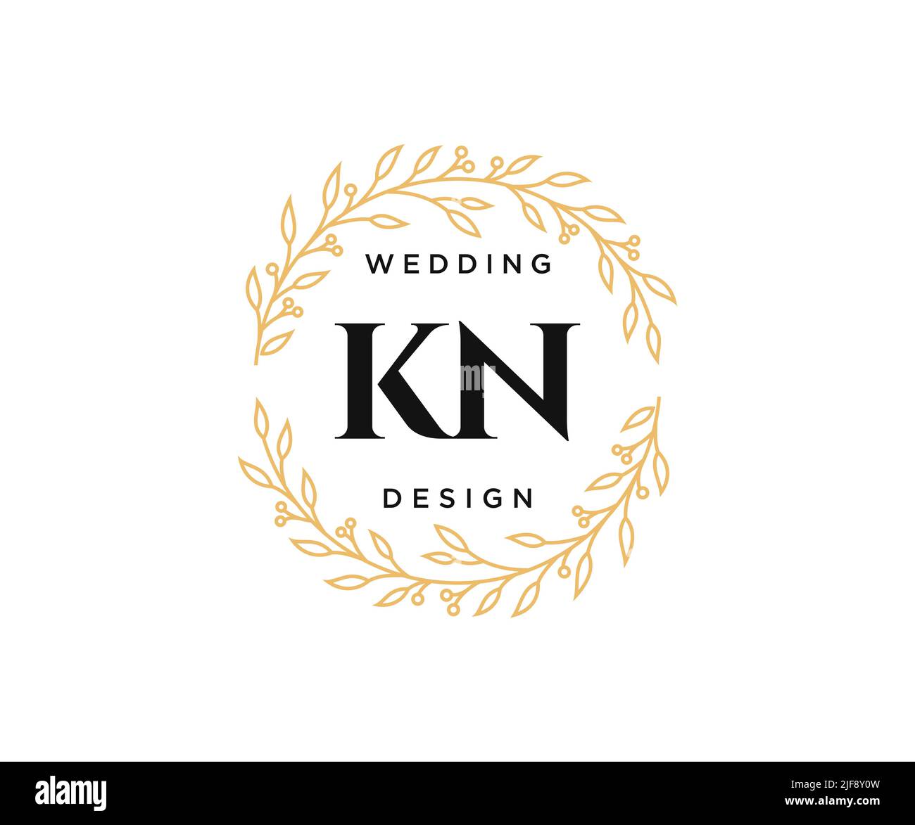 KN Initials letter Wedding monogram logos collection, hand drawn modern ...