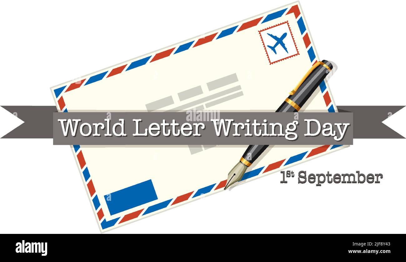 World Letter Writing Day Banner Design illustration Stock Vector Image ...