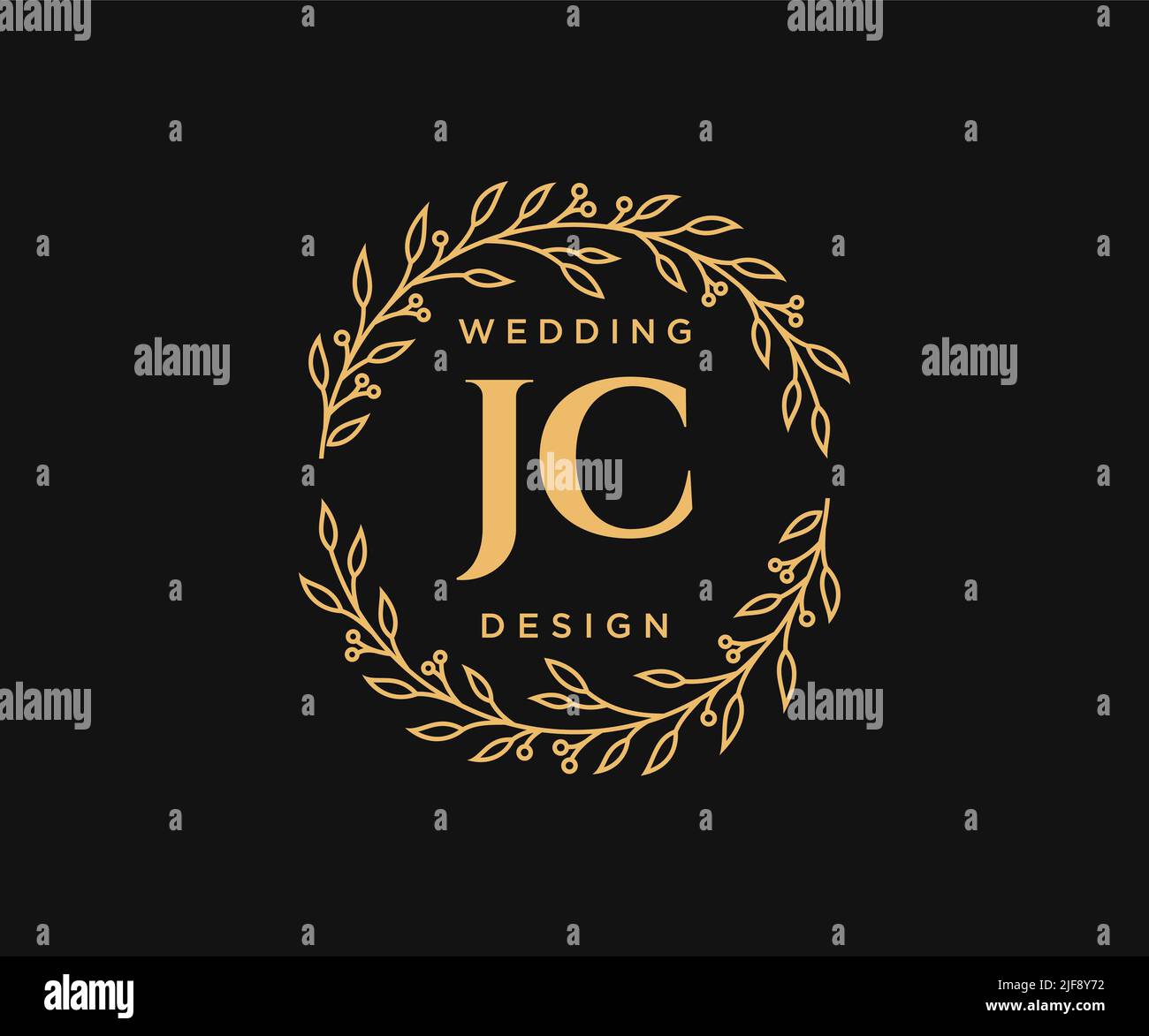 JC Initials letter Wedding monogram logos collection, hand drawn modern ...
