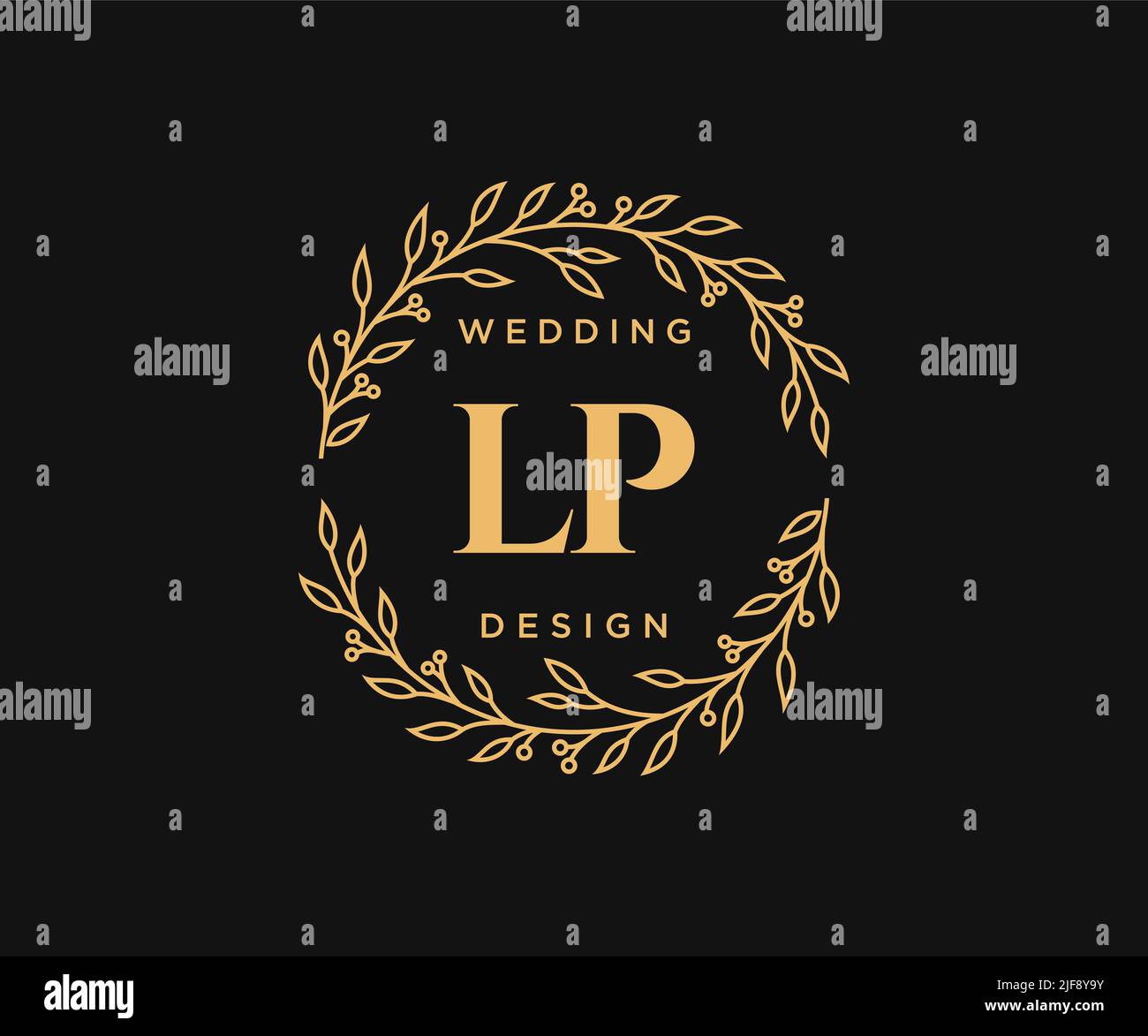 LP Initials letter Wedding monogram logos collection, hand drawn modern ...