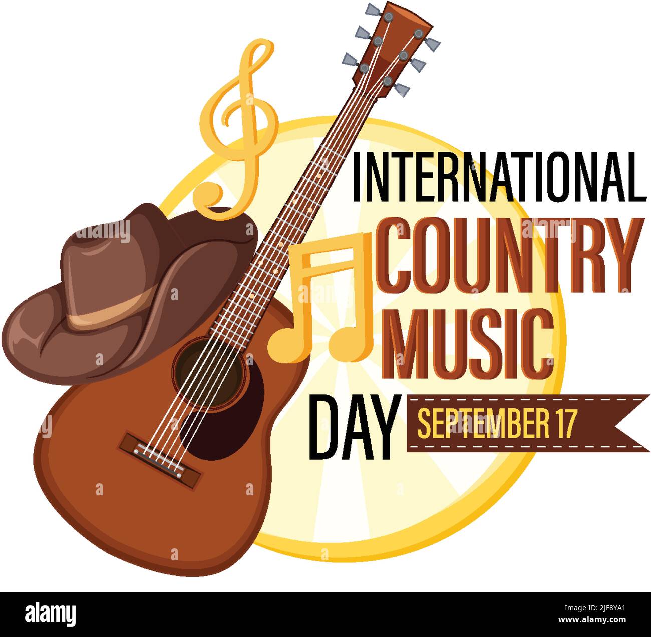 International Country Music Day Banner illustration Stock Vector Image ...