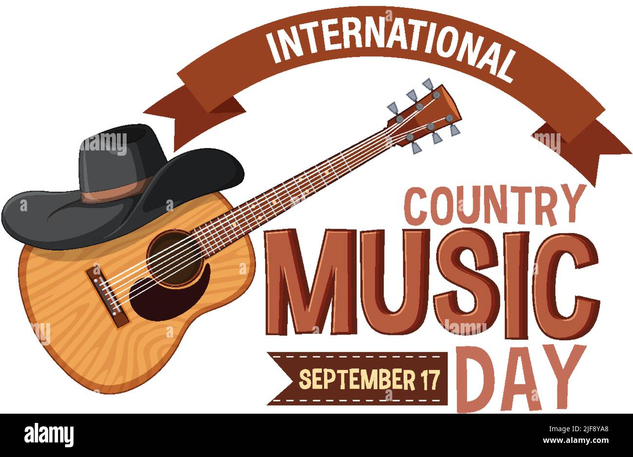 International Country Music Day Banner illustration Stock Vector Image ...