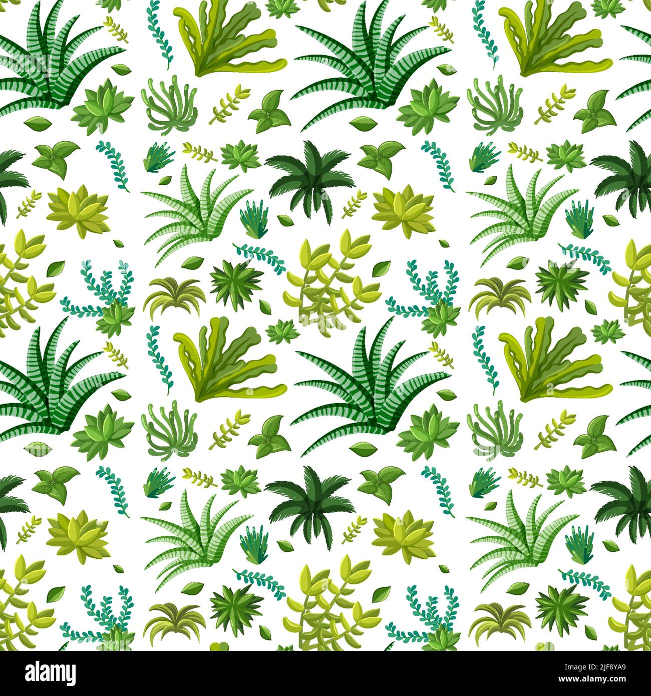 Various plants seamless pattern illustration Stock Vector Image & Art ...