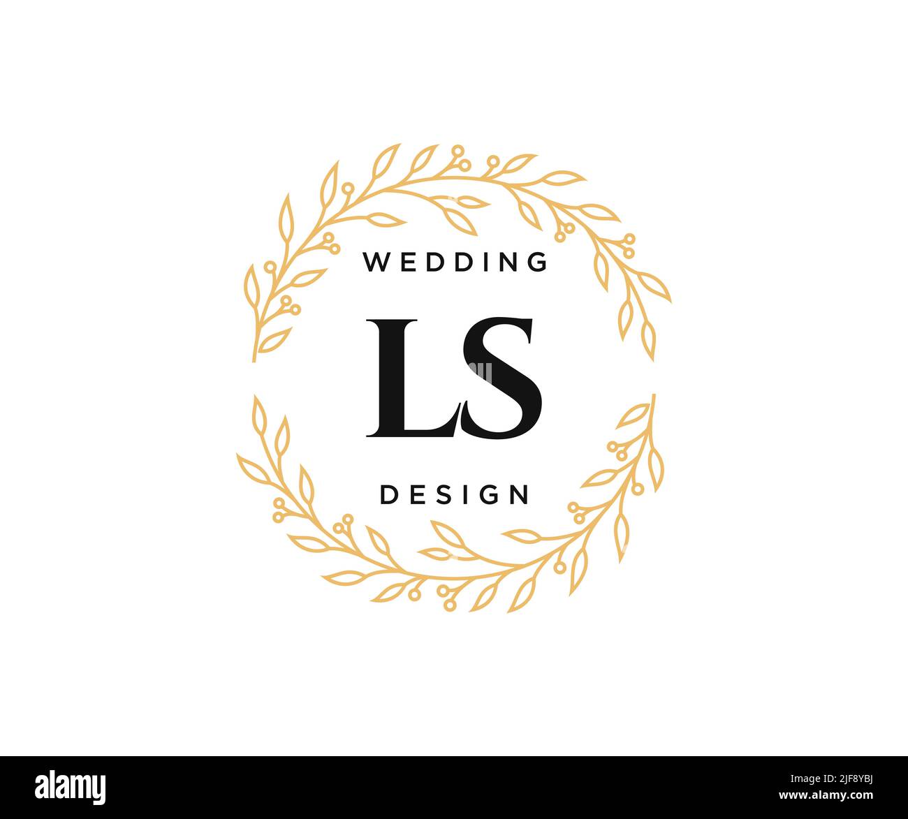 LS Initials letter Wedding monogram logos collection, hand drawn modern minimalistic and floral ...