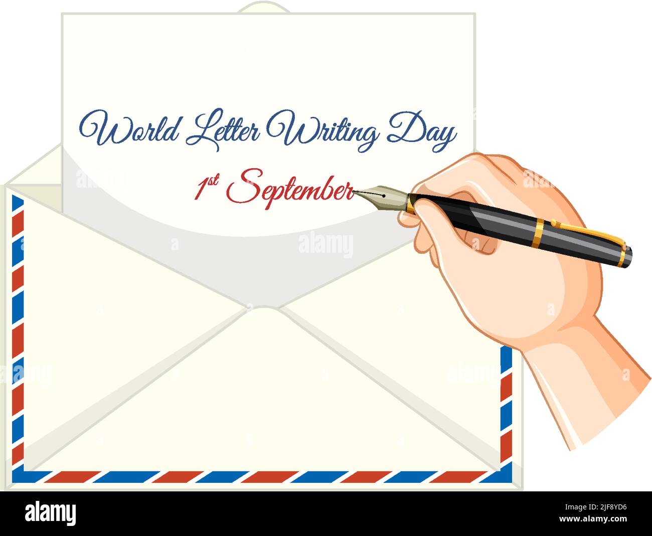 World Letter Writing Day Banner Design illustration Stock Vector Image ...