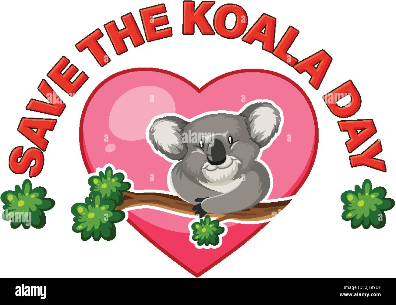 Save the koala day banner design illustration Stock Vector Image & Art ...