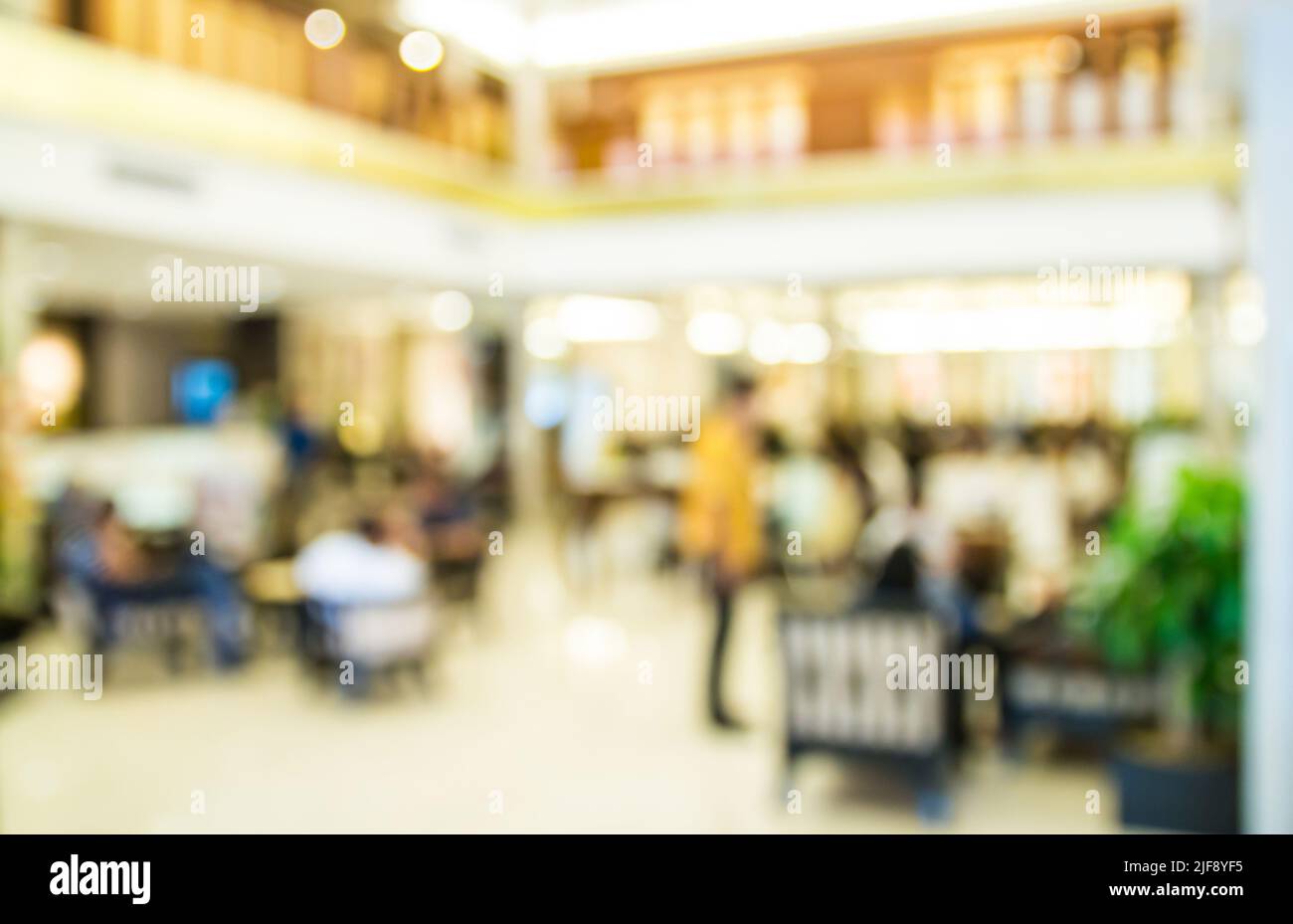 Blur image of hotel reception with bokeh on day time for background and ...