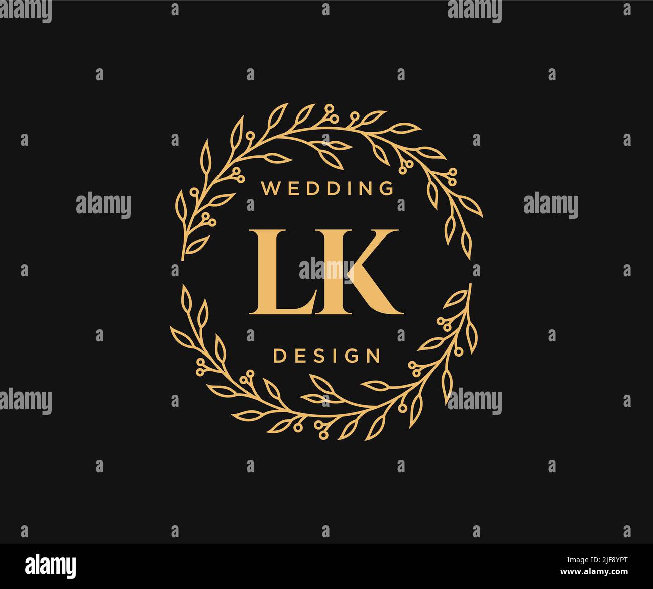 LK Initials letter Wedding monogram logos collection, hand drawn modern ...