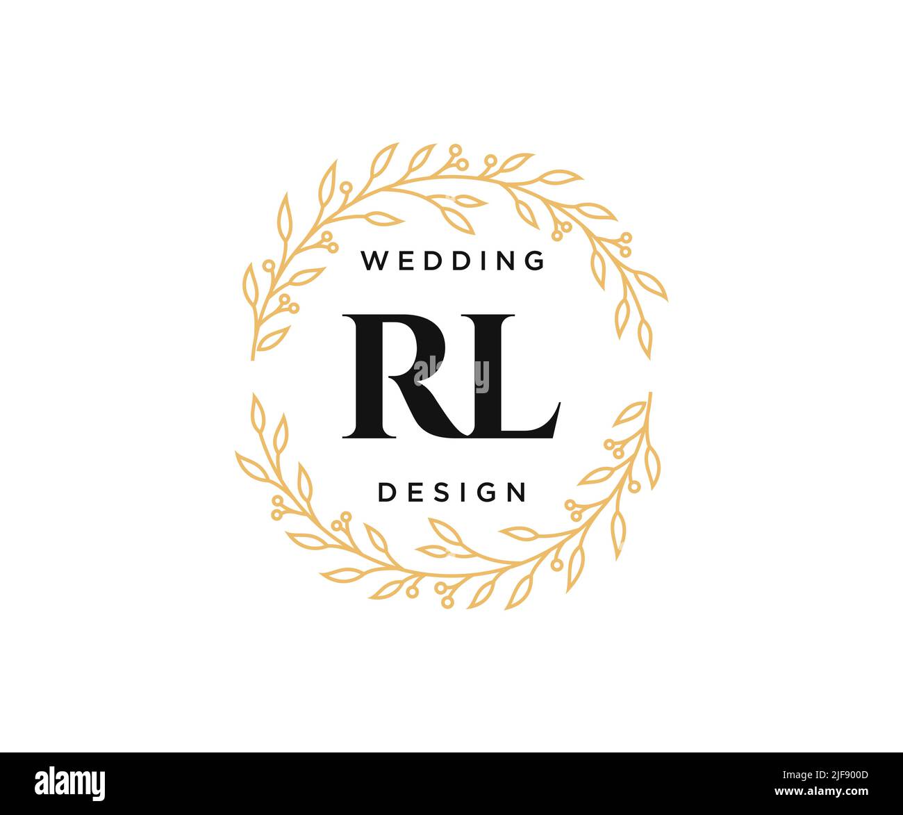 RL Initials letter Wedding monogram logos collection, hand drawn modern ...