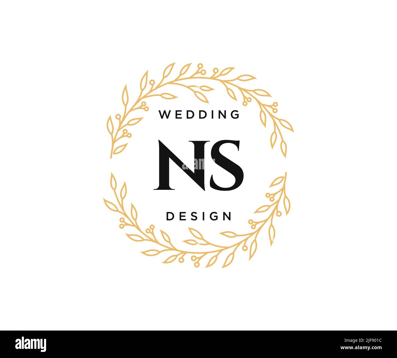 NS Initials letter Wedding monogram logos collection, hand drawn modern ...